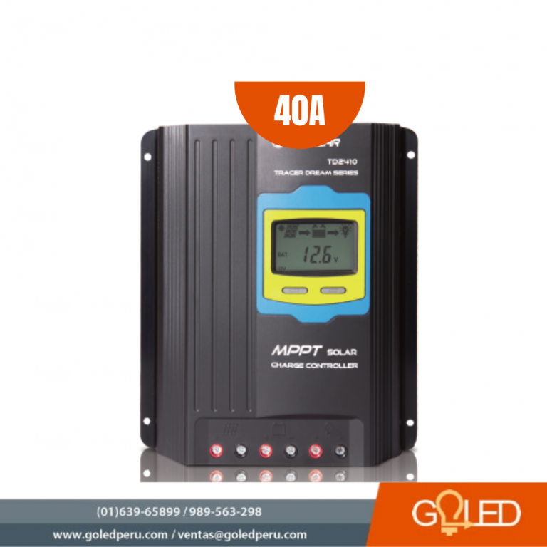 Regulador Controlador De Carga 40a, Mppt, Hasta 100v - GoLed Peru ...